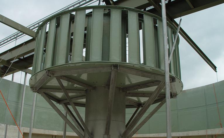 Multilayer Energy Dissipating Inlet Colomn at Center-Feed Clarifiers